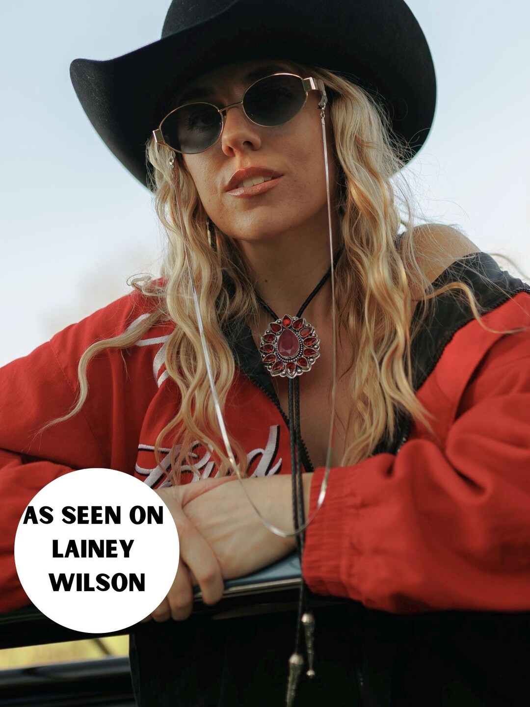 Ruby Bolo Tie as Seen on Lainey Wilson / Bolo / Western Jewelry / Ruby ...