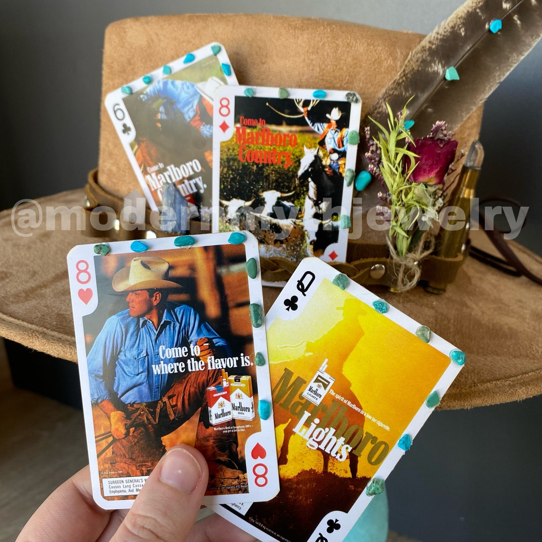Turquoise Playing Cards / Playing Cards for Hats/ Hat Adornments/ Hat ...