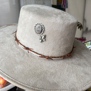 Leather Barbed Wire Hatband- as Seen on Lainey Wilson / Leather Hat ...