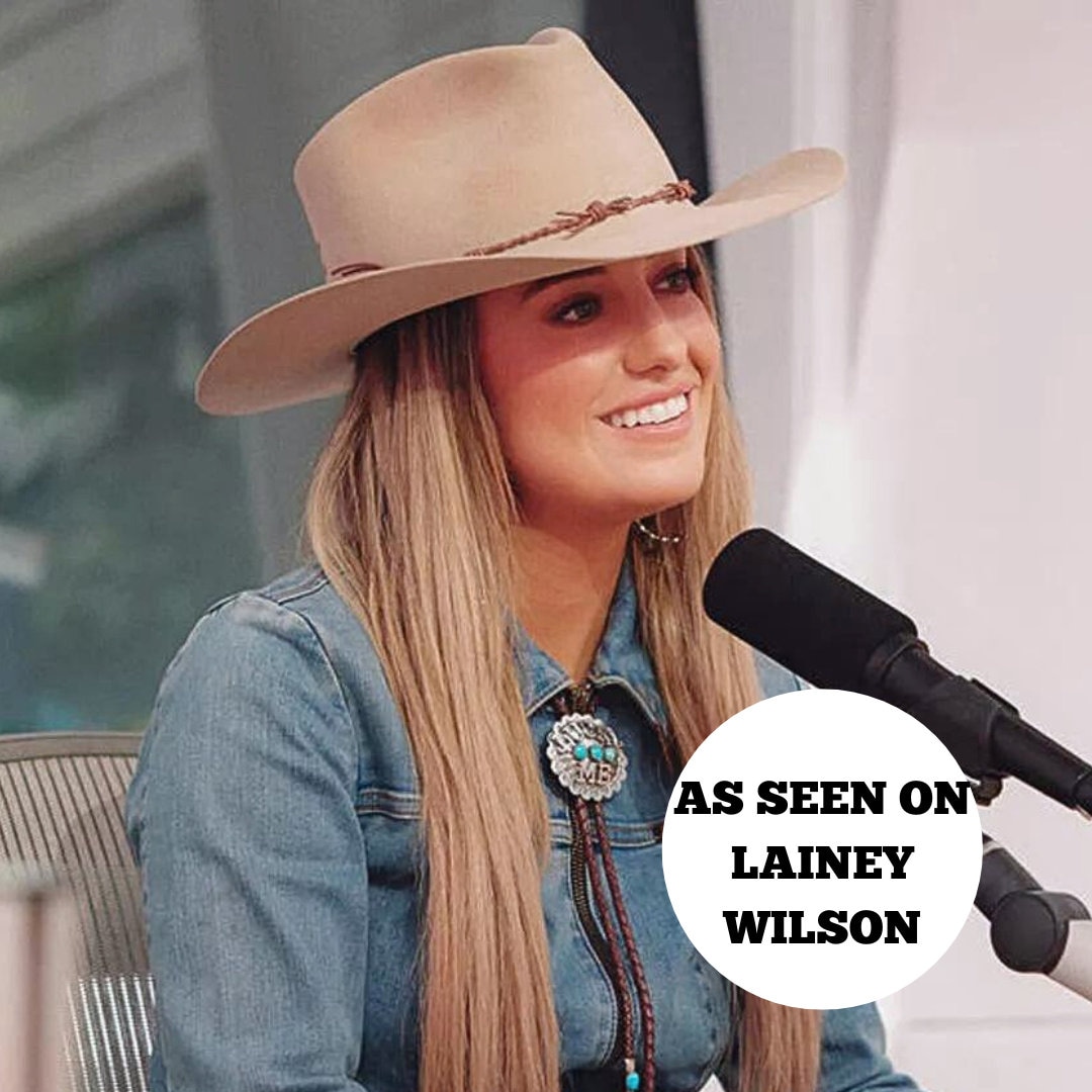 Leather Barbed Wire Hatband- as Seen on Lainey Wilson / Leather Hat ...