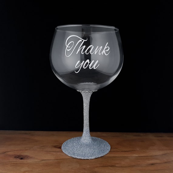 Thank You Gin Glass Gems Glitter Fun Party - Etsy