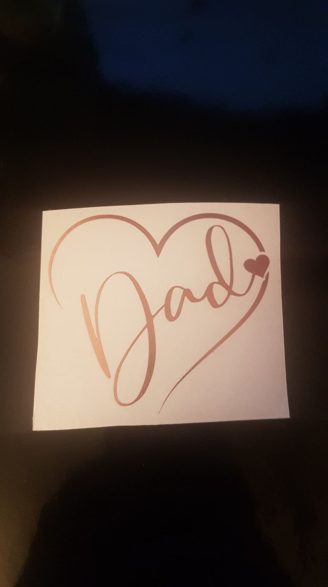 Dad Heart Vinyl Decals Sticker Family Memorial Christmas - Etsy