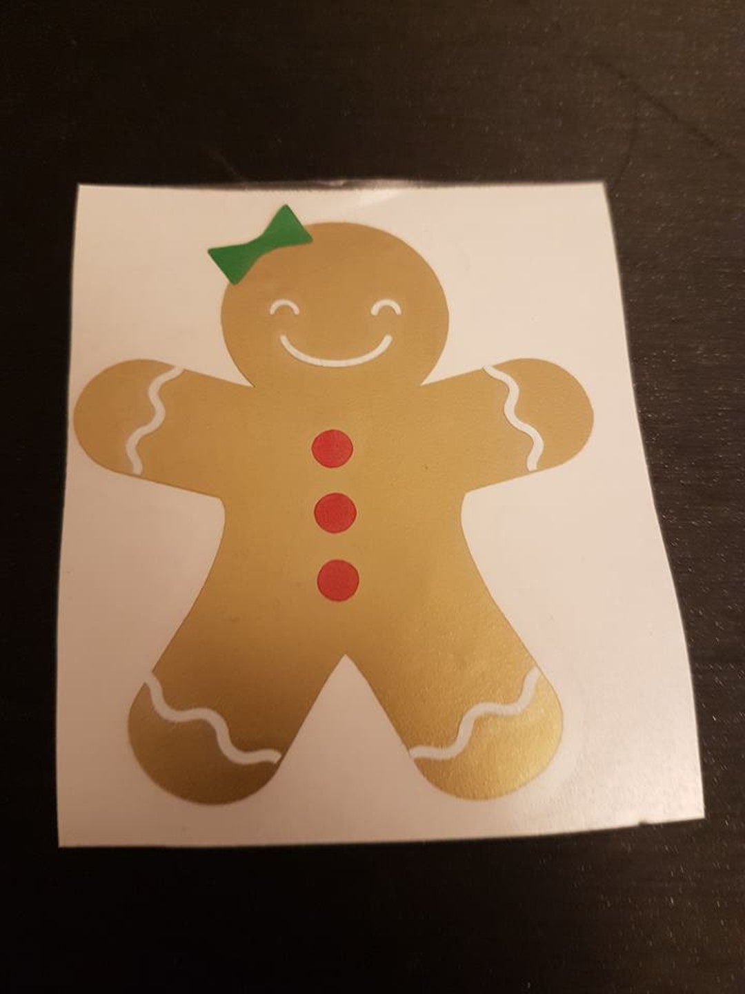 Gingerbread Man Girl VINYL DECALS Christmas Eve Gold Mug Diy Gift ...