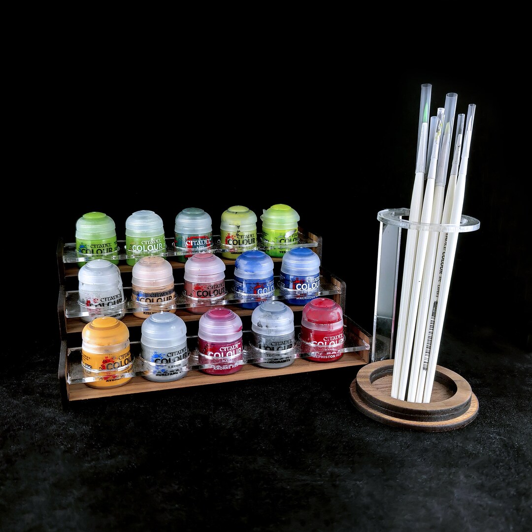 Stylish Paint Pot Stand to Hold Citadel Paints - Paint Brush Stand - Etsy