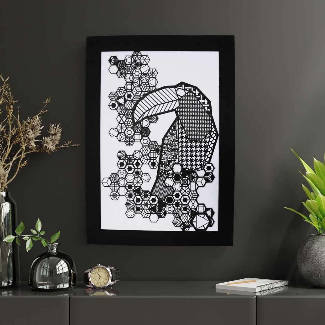 Decorative Gift, Ink Drawing, Home Gift, Toucan A3 - Etsy