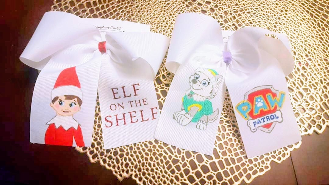 Hand Painted Bows (click for More Pictures) - Etsy