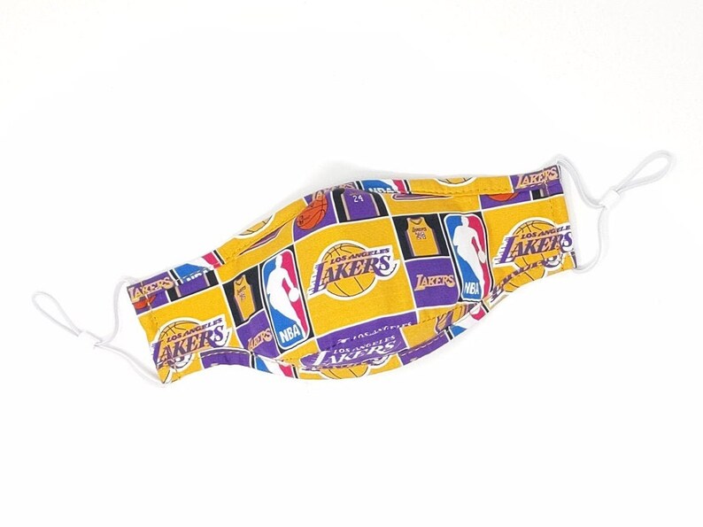 Los Angeles Lakers NBA Face Mask Adjustable Reusable With | Etsy