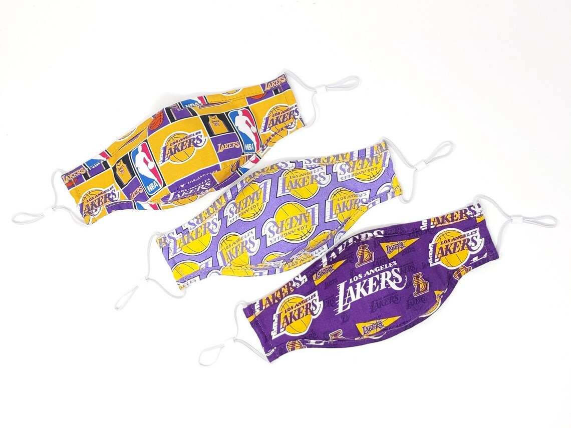 Los Angeles Lakers NBA Face Mask Adjustable Reusable With | Etsy
