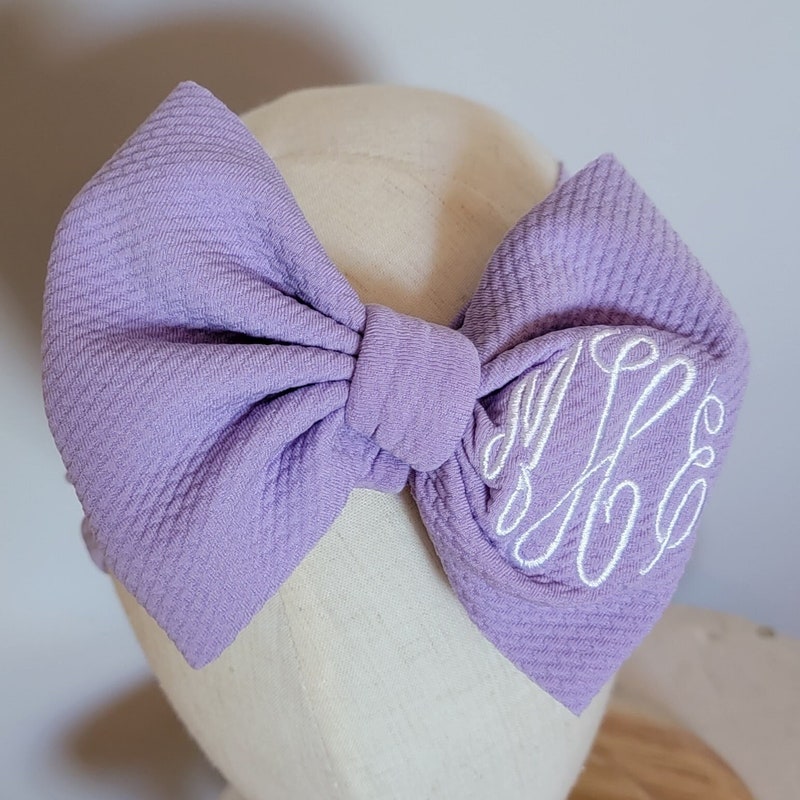 Monogrammed Hair Bow - Etsy
