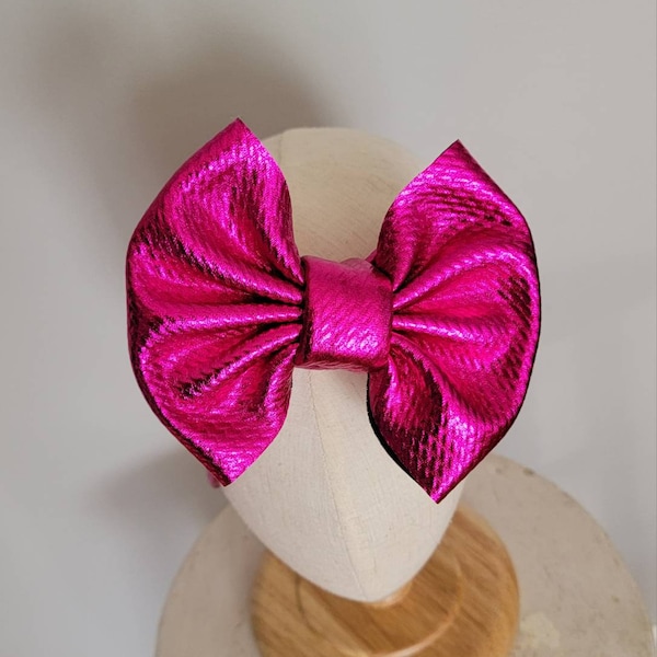 Hot Pink Hair Bow - Etsy