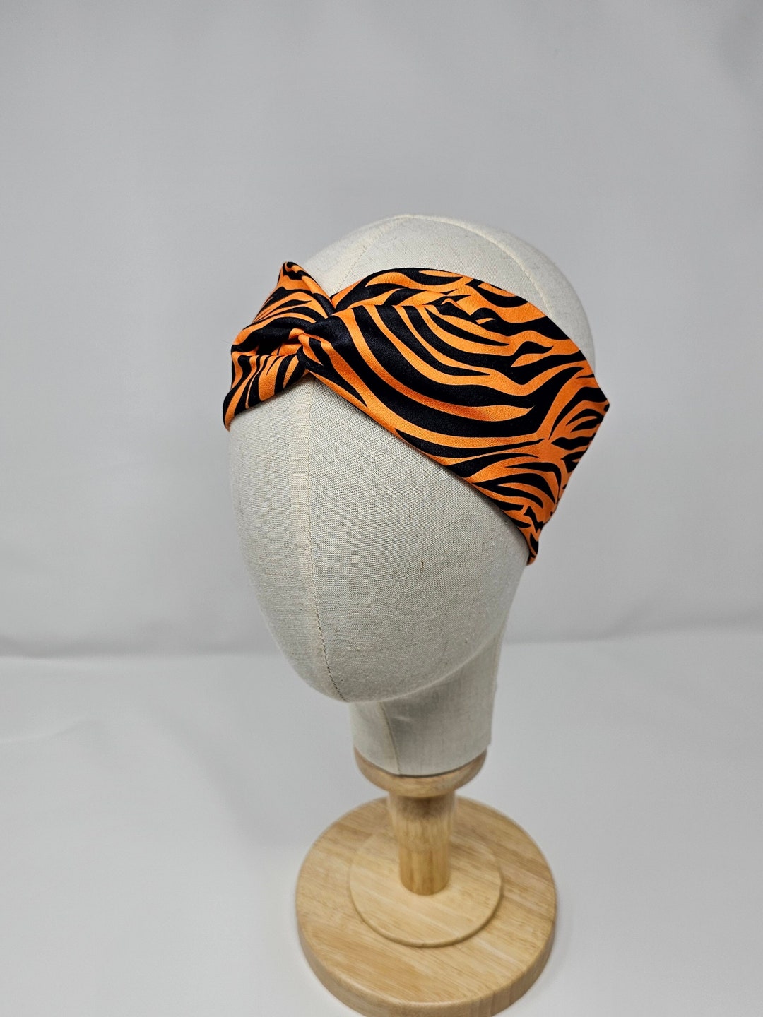 Bengal Tiger Stripe Twist Head Wrap - Headwrap - Headband - Orange ...