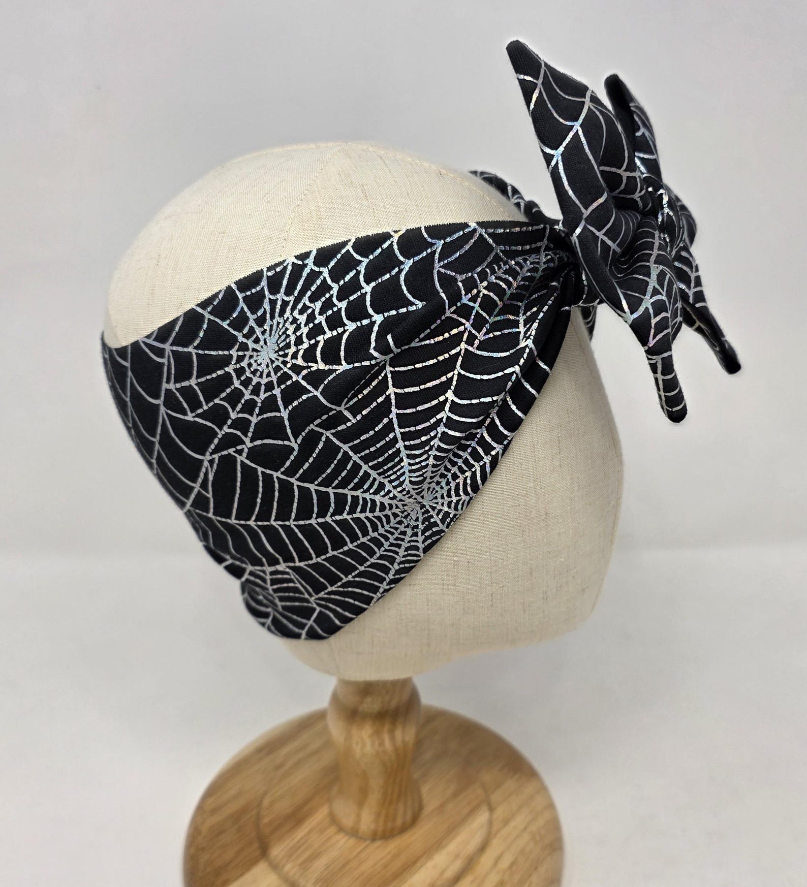 Spider Web Hair Bow - Headwrap - Clip - Pigtail Bows - Headband - Haunt ...