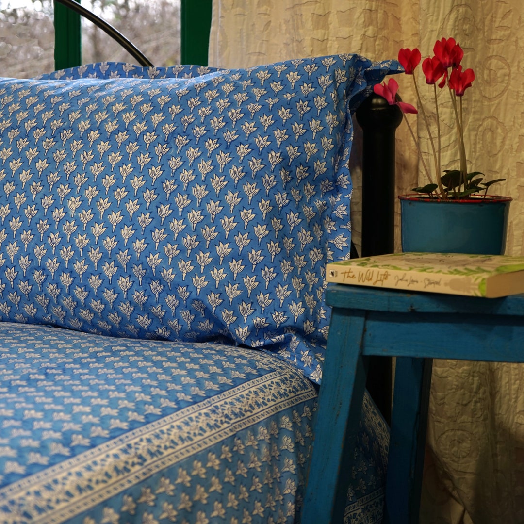 Chameli Duvet Cover Hand Block Printed on Organic Cotton - Etsy UK