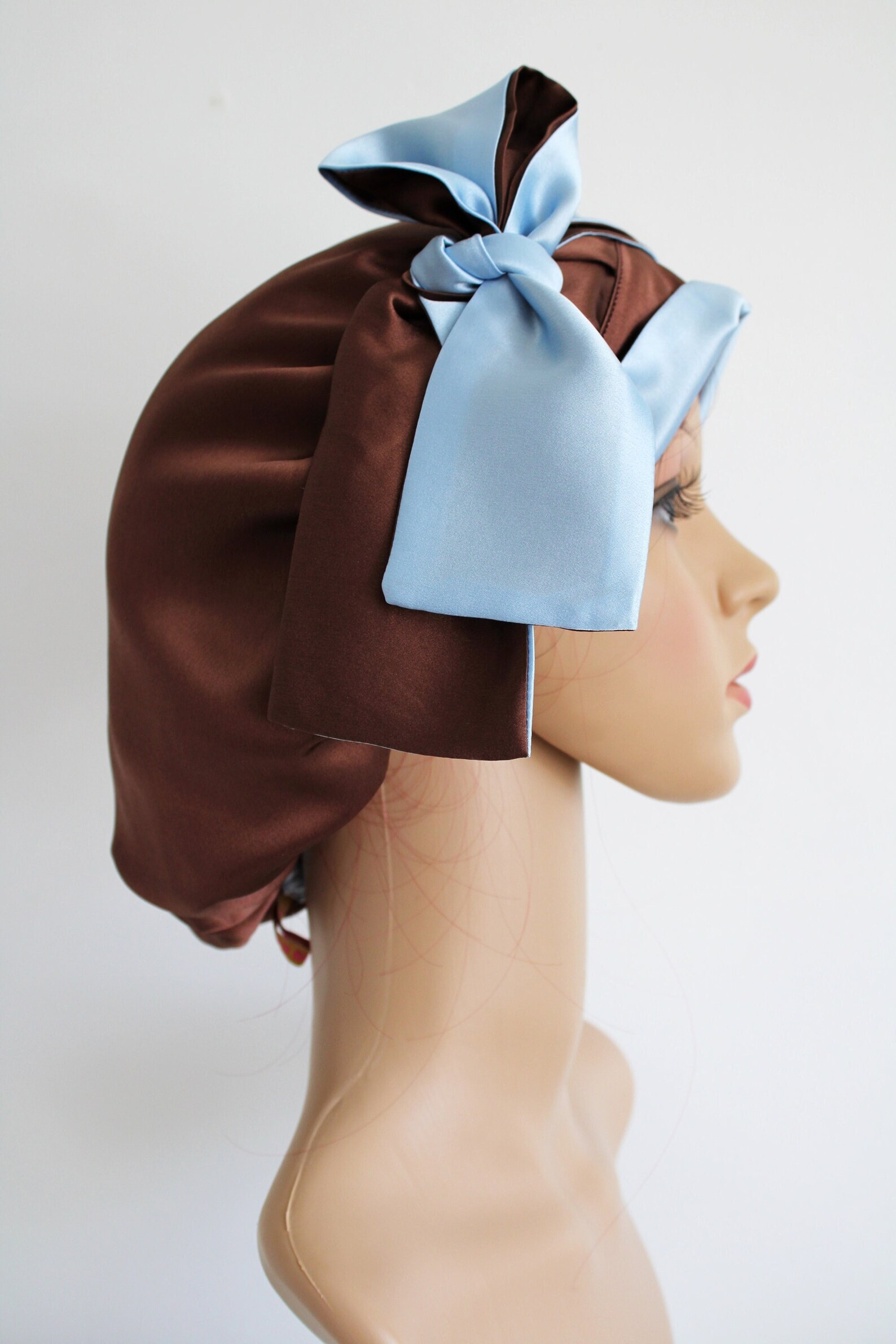 Pure Silk Reversible Sleep Bonnet - Etsy