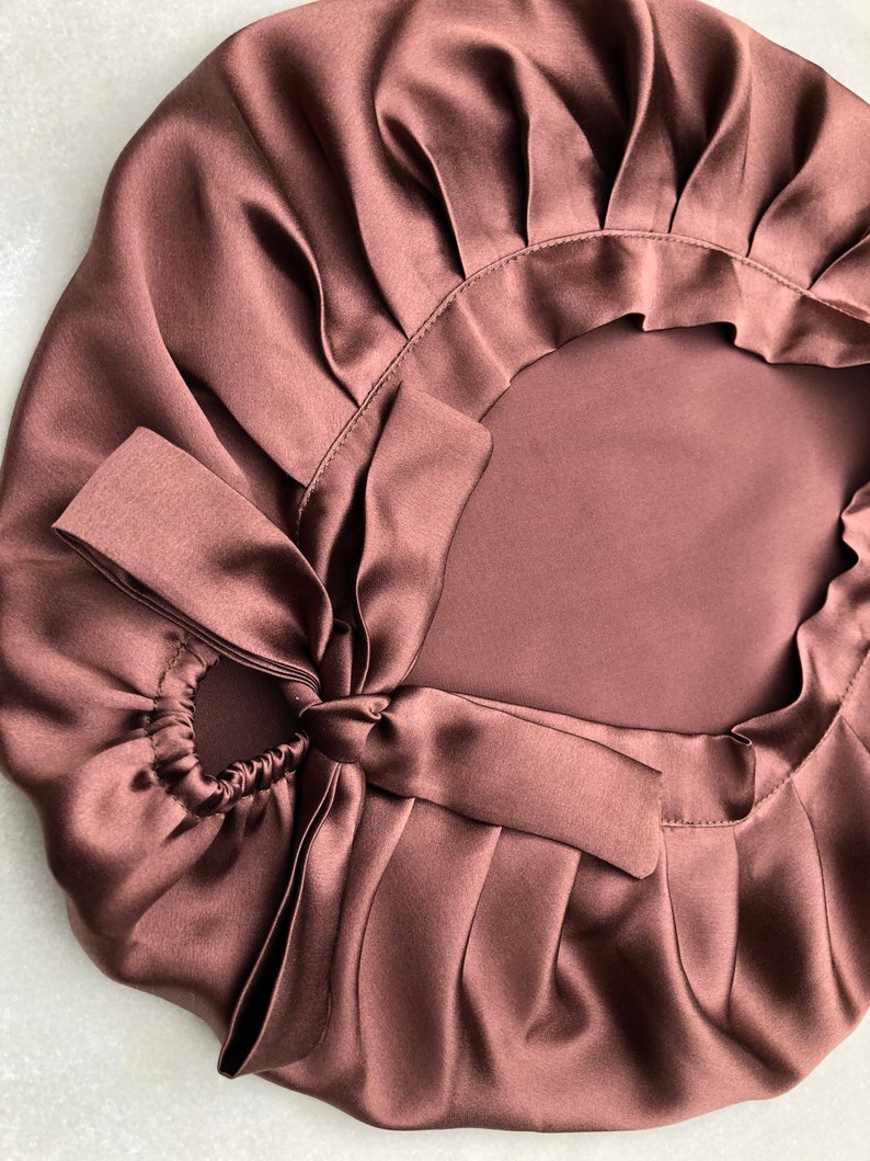 100% Mulberry Silk Sleep Bonnets Luxury 22MM Silk Hair - Etsy