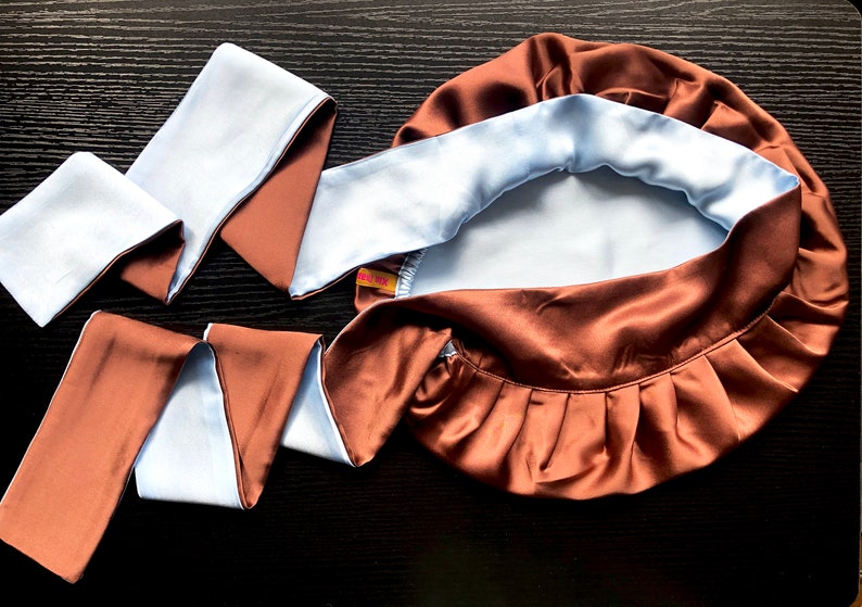 Pure Silk Reversible Sleep Bonnet - Etsy