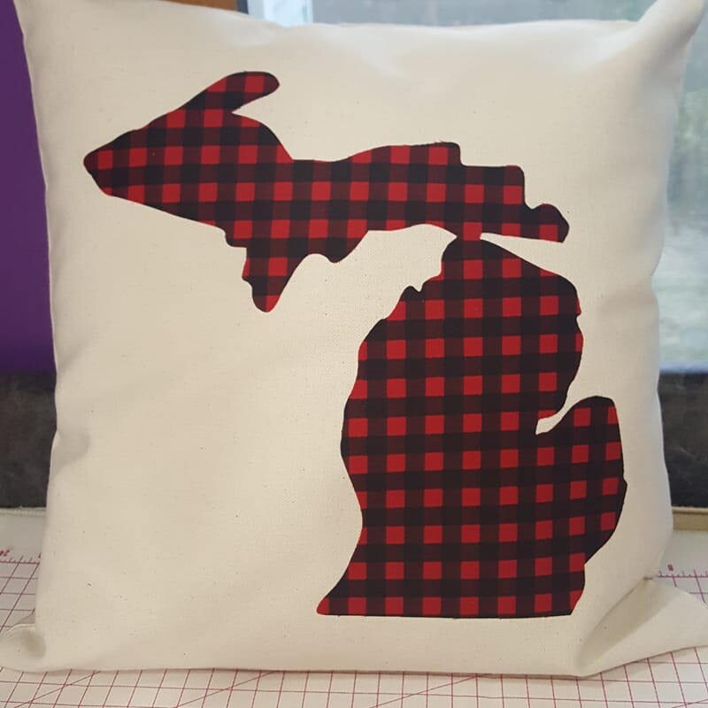 Michigan Pillow - Etsy