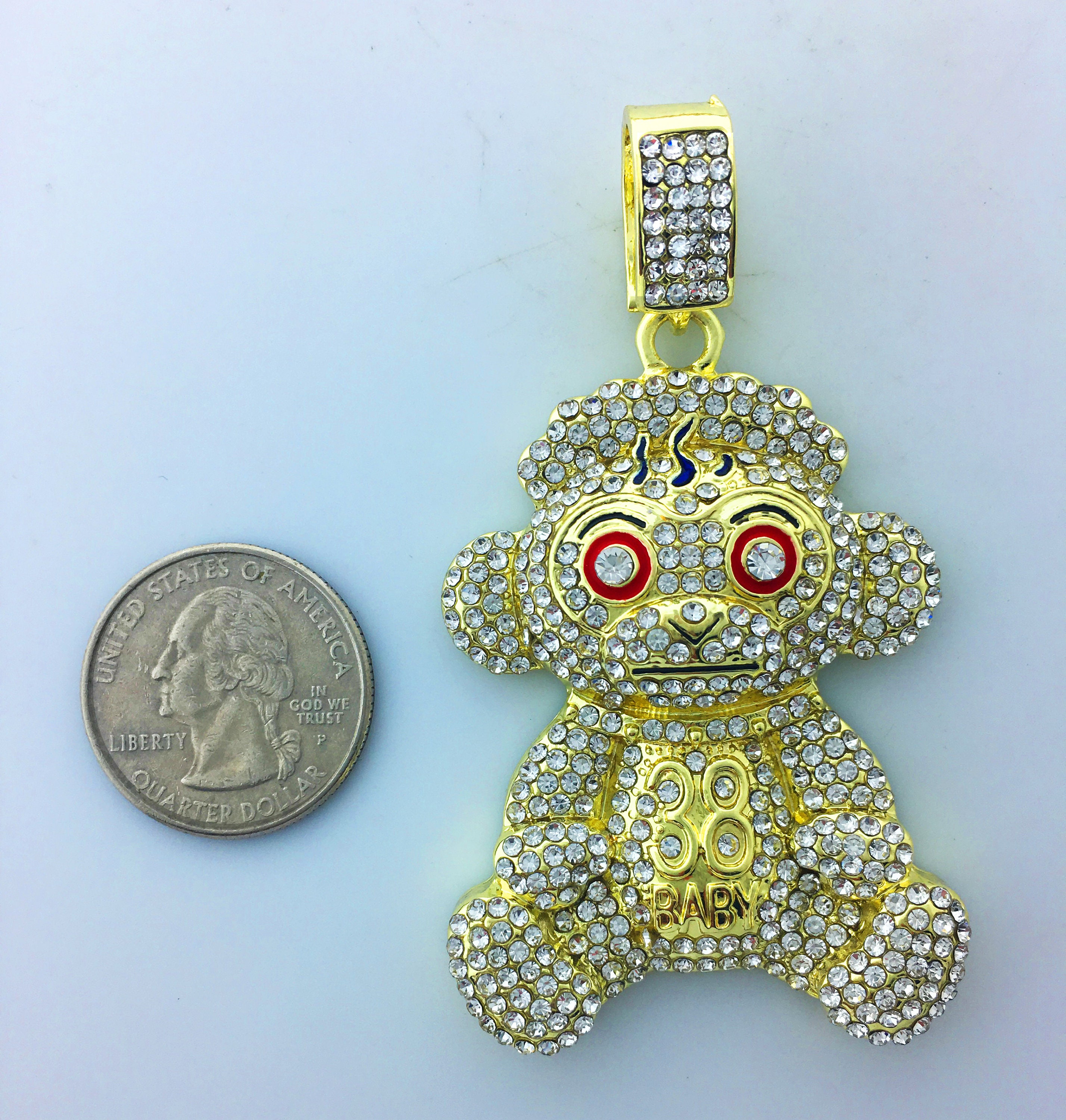 CZ Diamond 38 Baby Monkey Pendant Necklace with 24 Chain - Etsy Polska