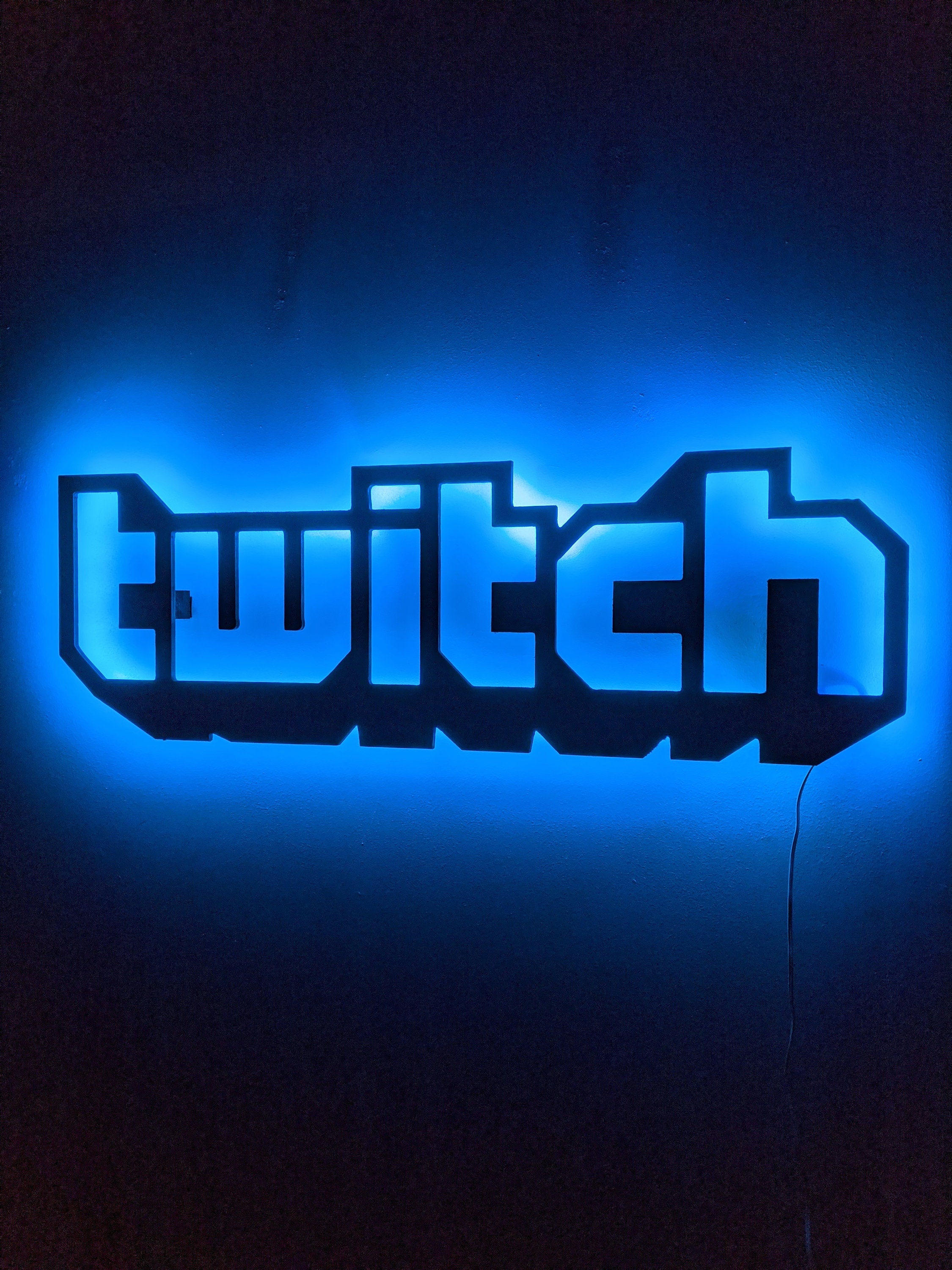 Illuminated Twitch Logo LED Wall Art | Etsy
