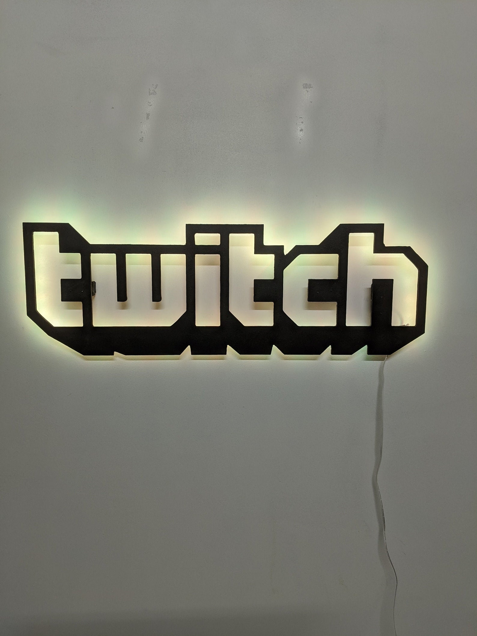 Illuminated Twitch Logo LED Wall Art | Etsy