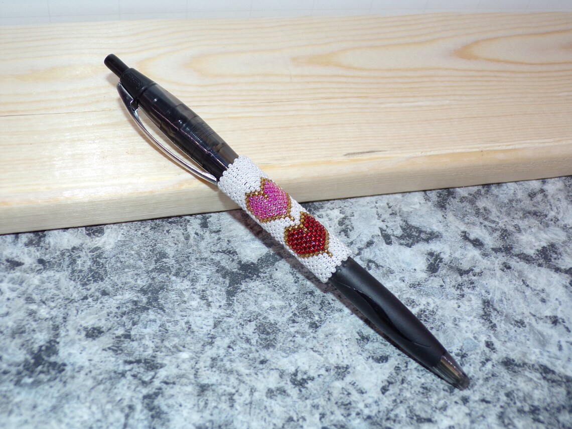 Hand Beaded Retractable Pen - Etsy