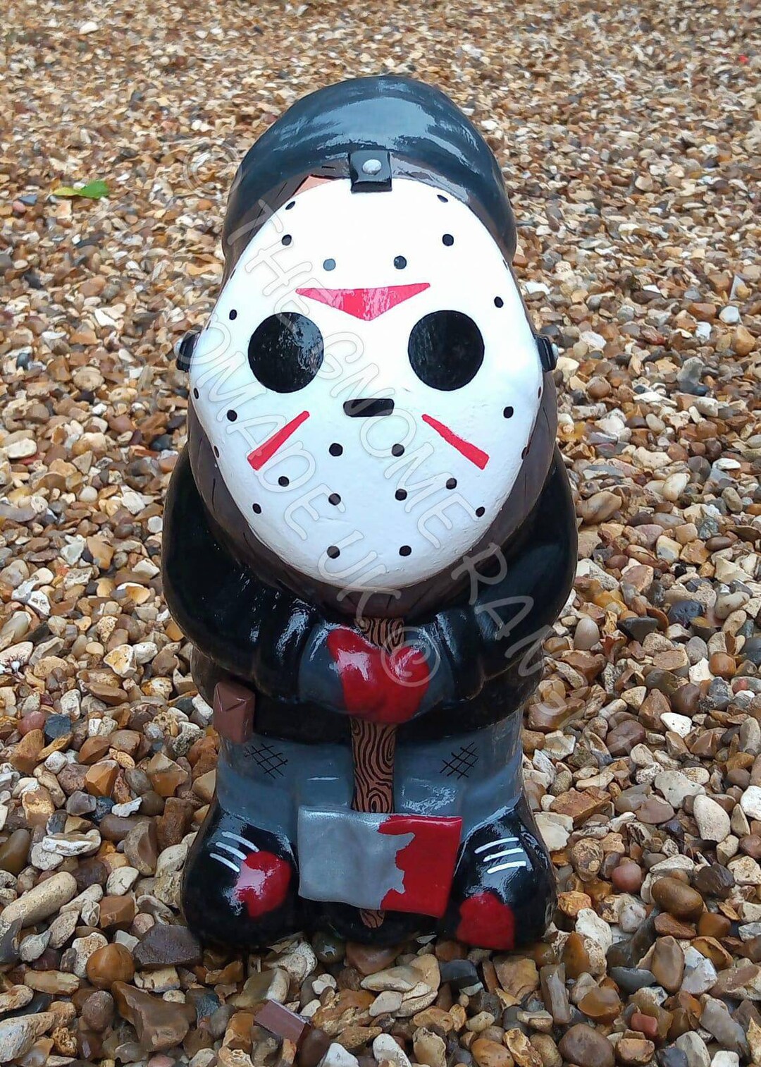Custom Friday the 13th 'jason Voorhees' Style Hand Painted Garden Gnome ...