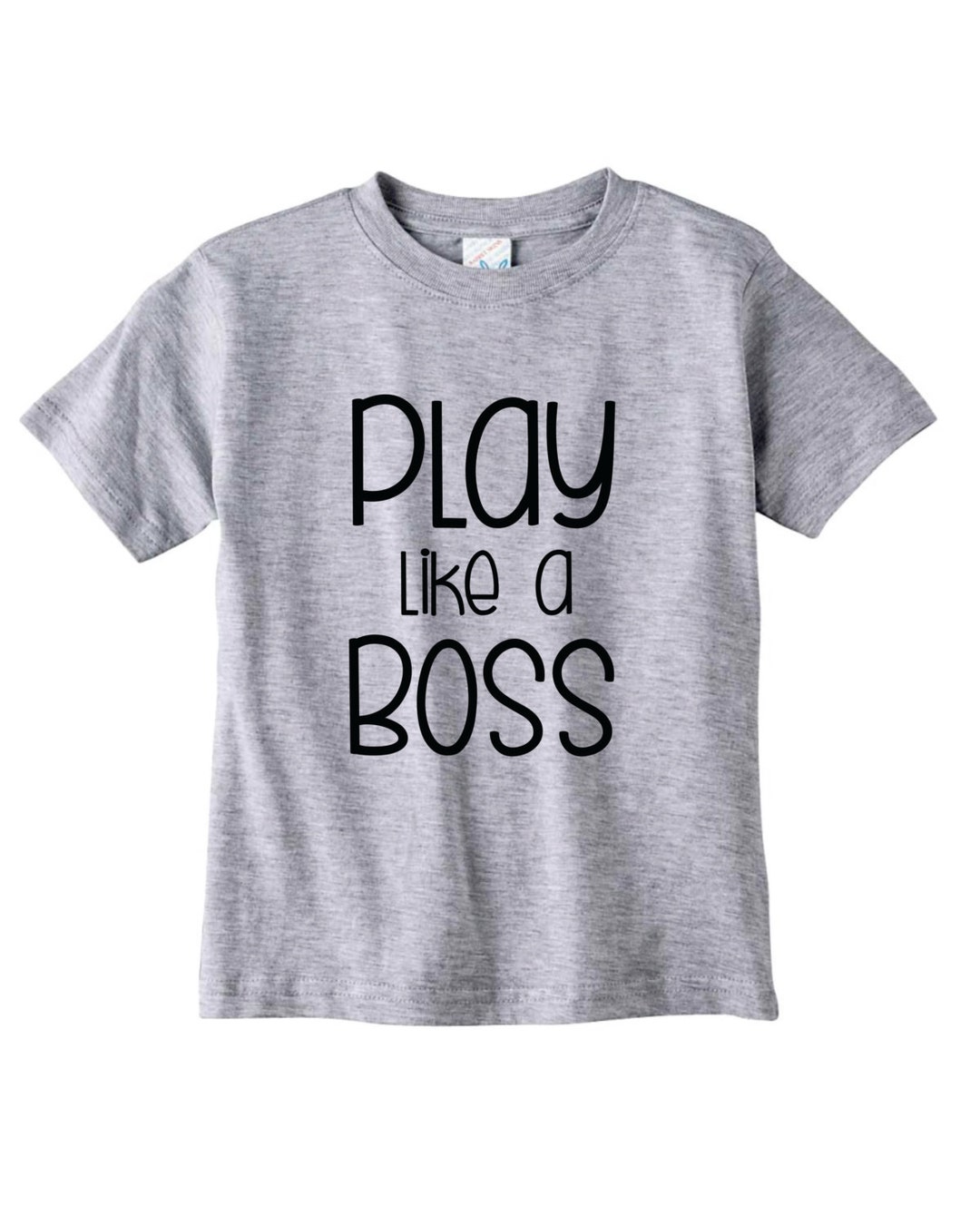 Play Like a Boss Crew Neck Tee Cute Funny Kids Shirt Baby Outfit One ...