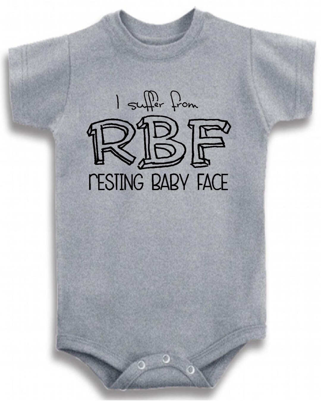 Gray Crew Neck I Suffer From RBF Resting Baby Face Printed on - Etsy