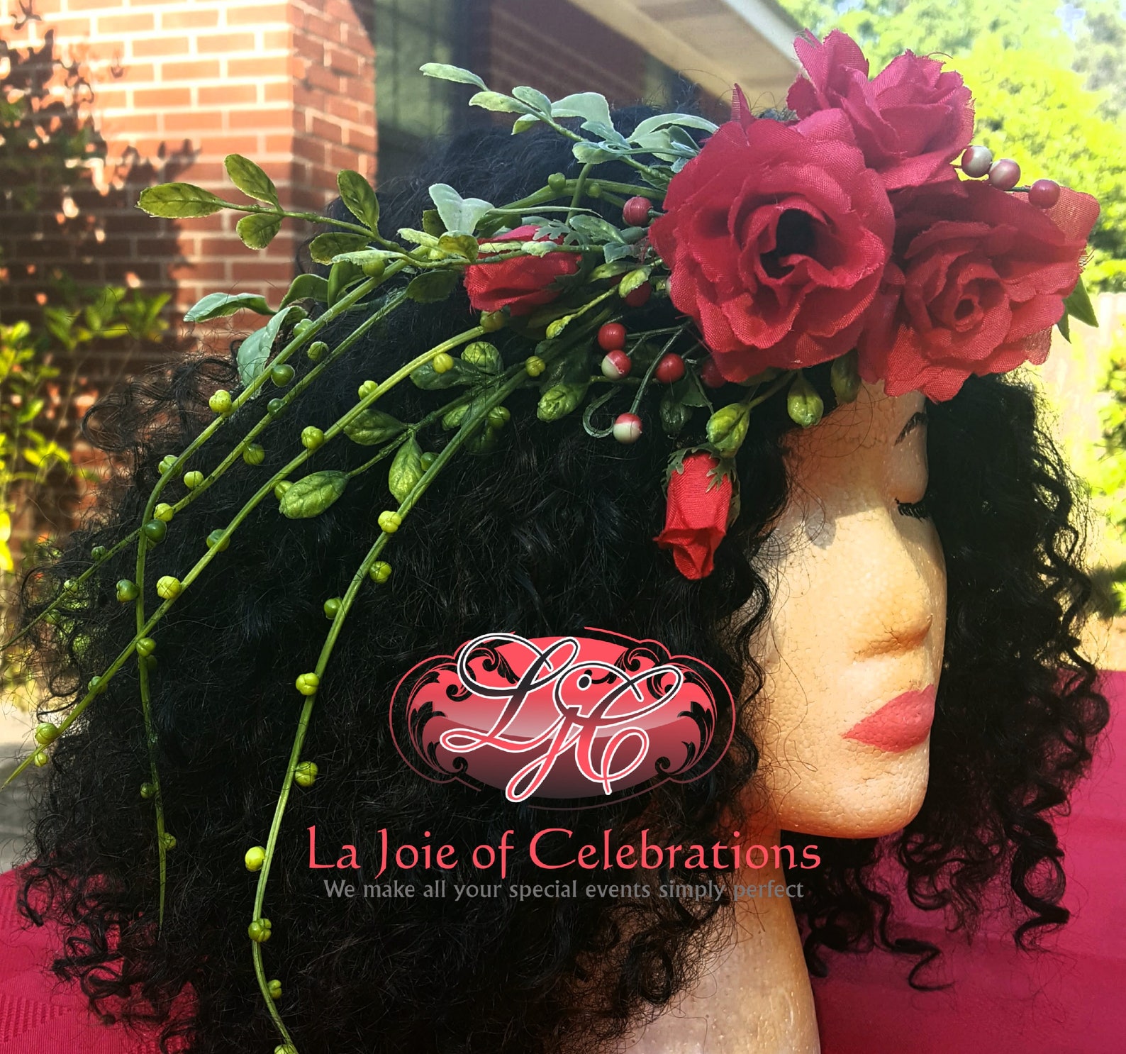 Red Rose Flower Crown - Etsy