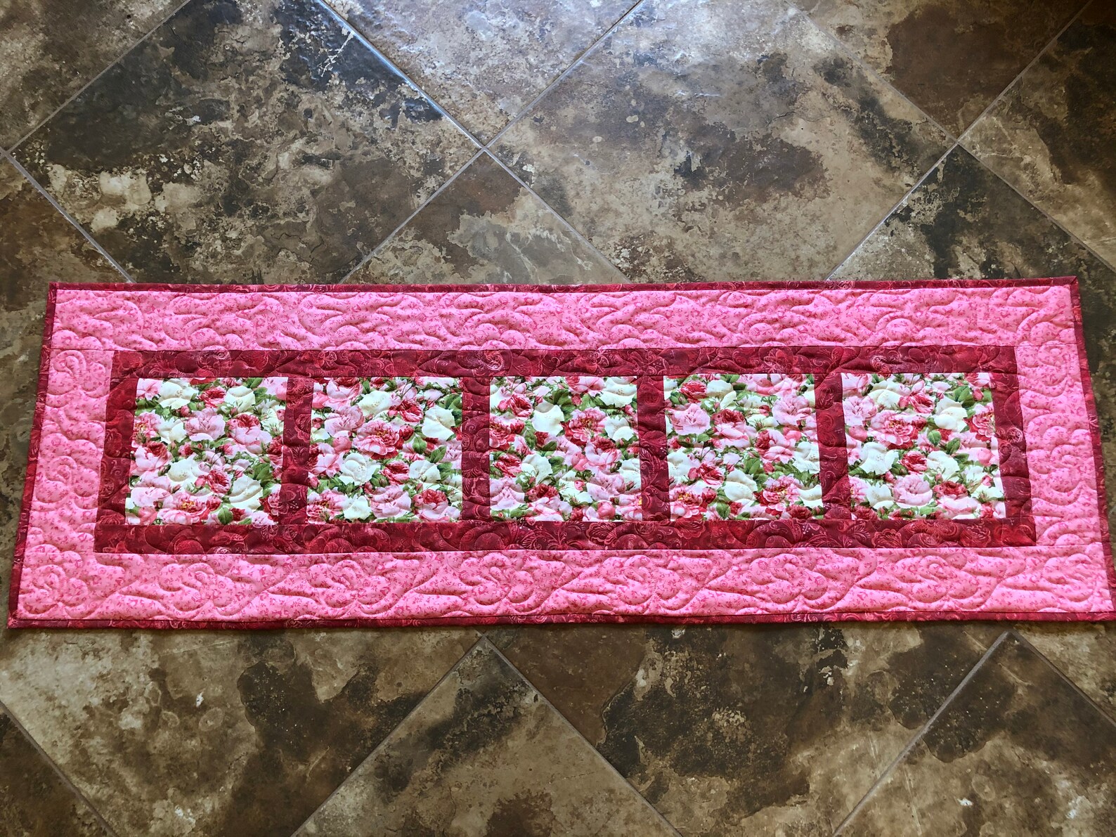 Roses Table Runner - Etsy