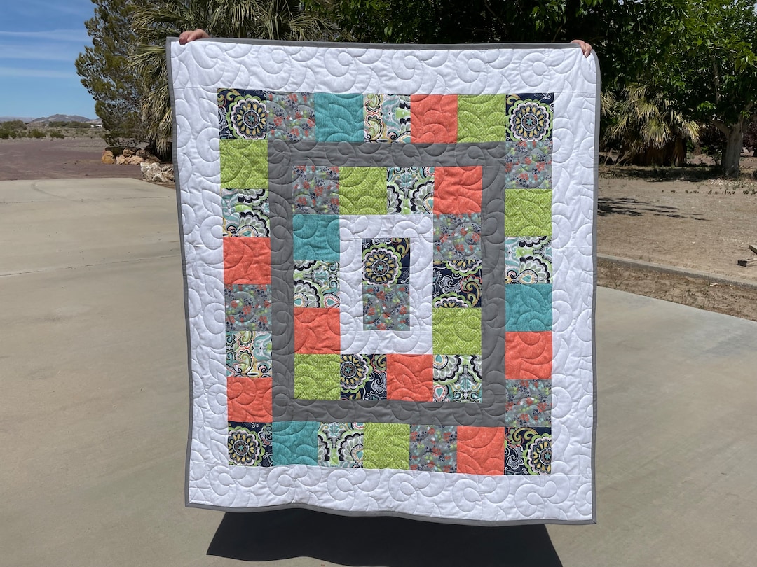 Modern Baby Quilt - Etsy