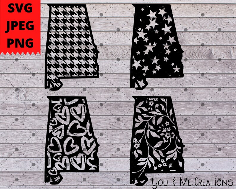 Alabama State Pattern Fill SVG PNG & JPEG - Etsy