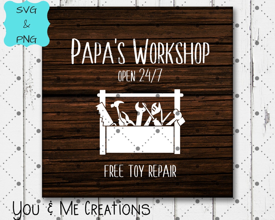 Papa's Workshop Sign Svg Papa's Workshop Svg - Etsy UK
