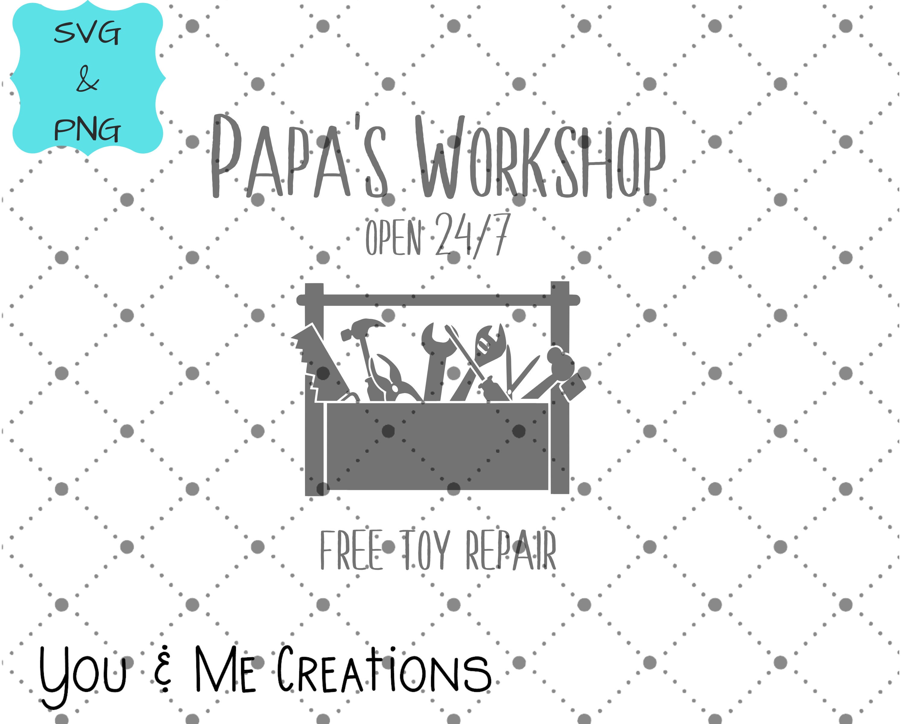 Papa's Workshop Sign Svg, Papa's Workshop Svg, Father's Day Svg - Etsy