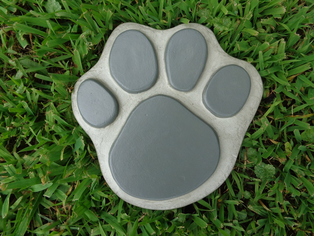 Concrete Paw Print - Pet Memorial Stone - Garden Stepping Stone ...