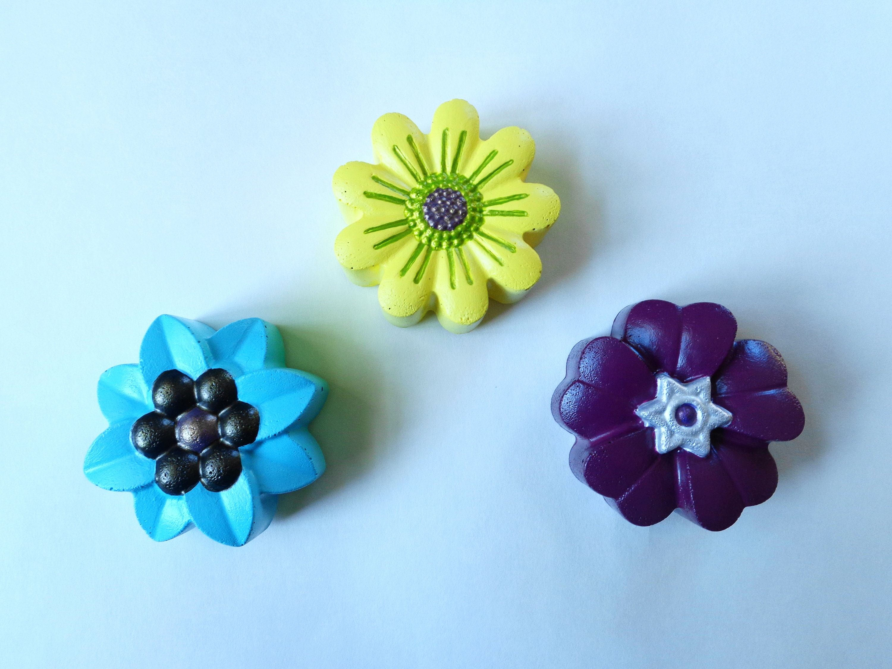 Concrete Flowers Concrete Plaques Concrete Garden Decor - Etsy