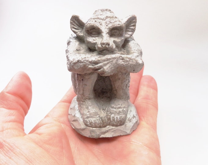 Miniature Concrete Gargoyle Fairy Garden Accessories Fairy Garden ...