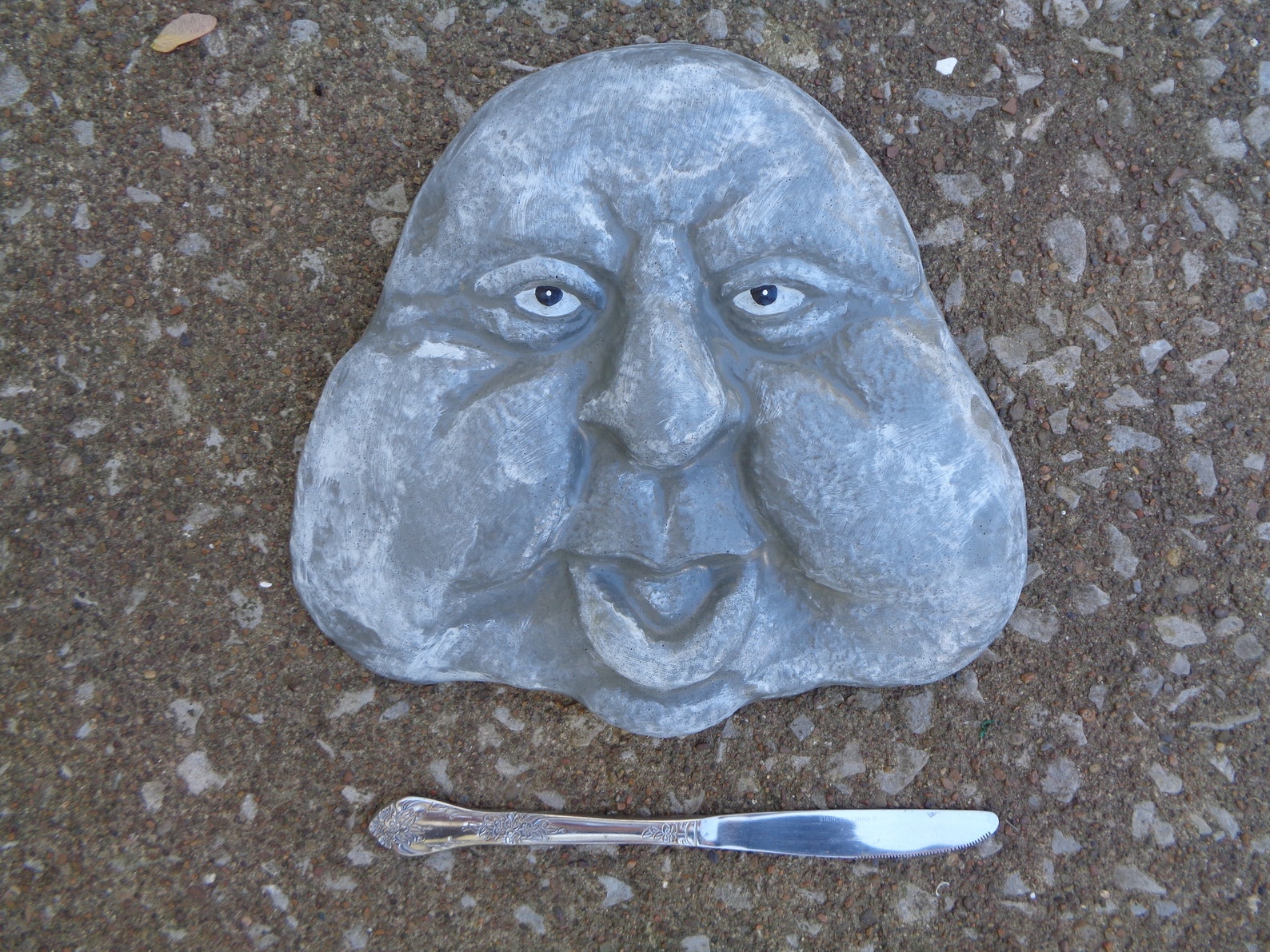 Green Man Concrete Plaque Concrete Face Stone Face - Etsy