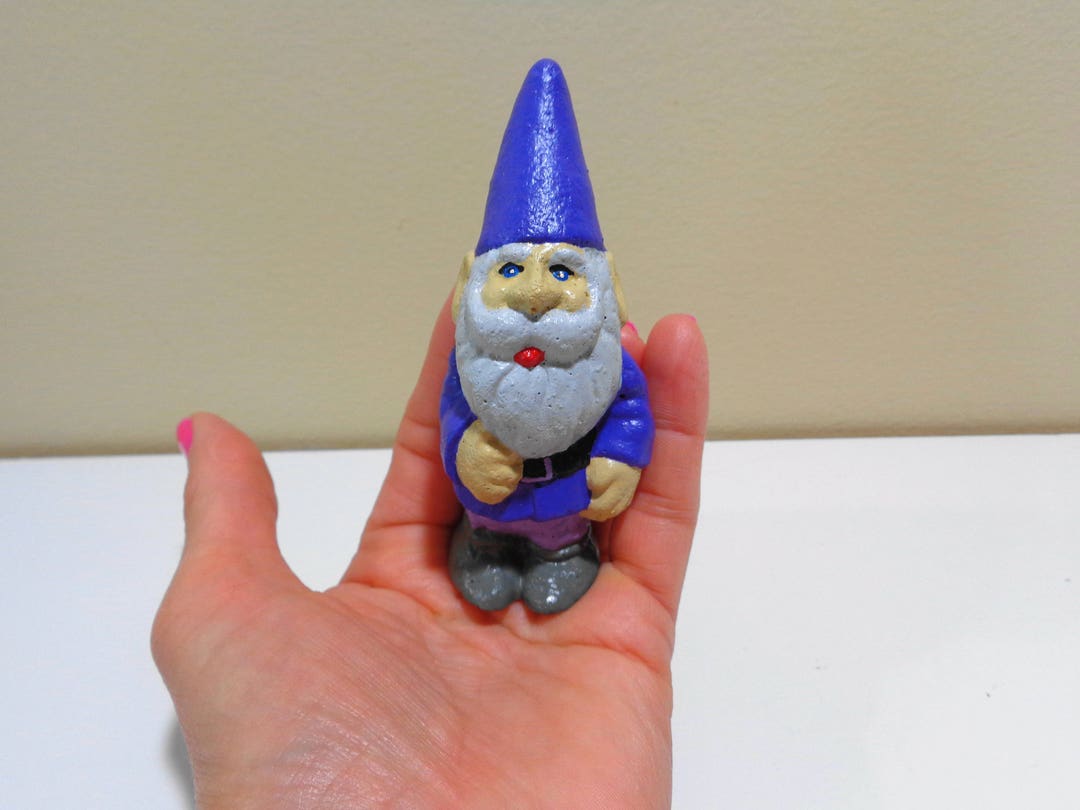 Garden Gnome - Miniature Gnome - Gnome Statue - Concrete Gnome - Fairy ...