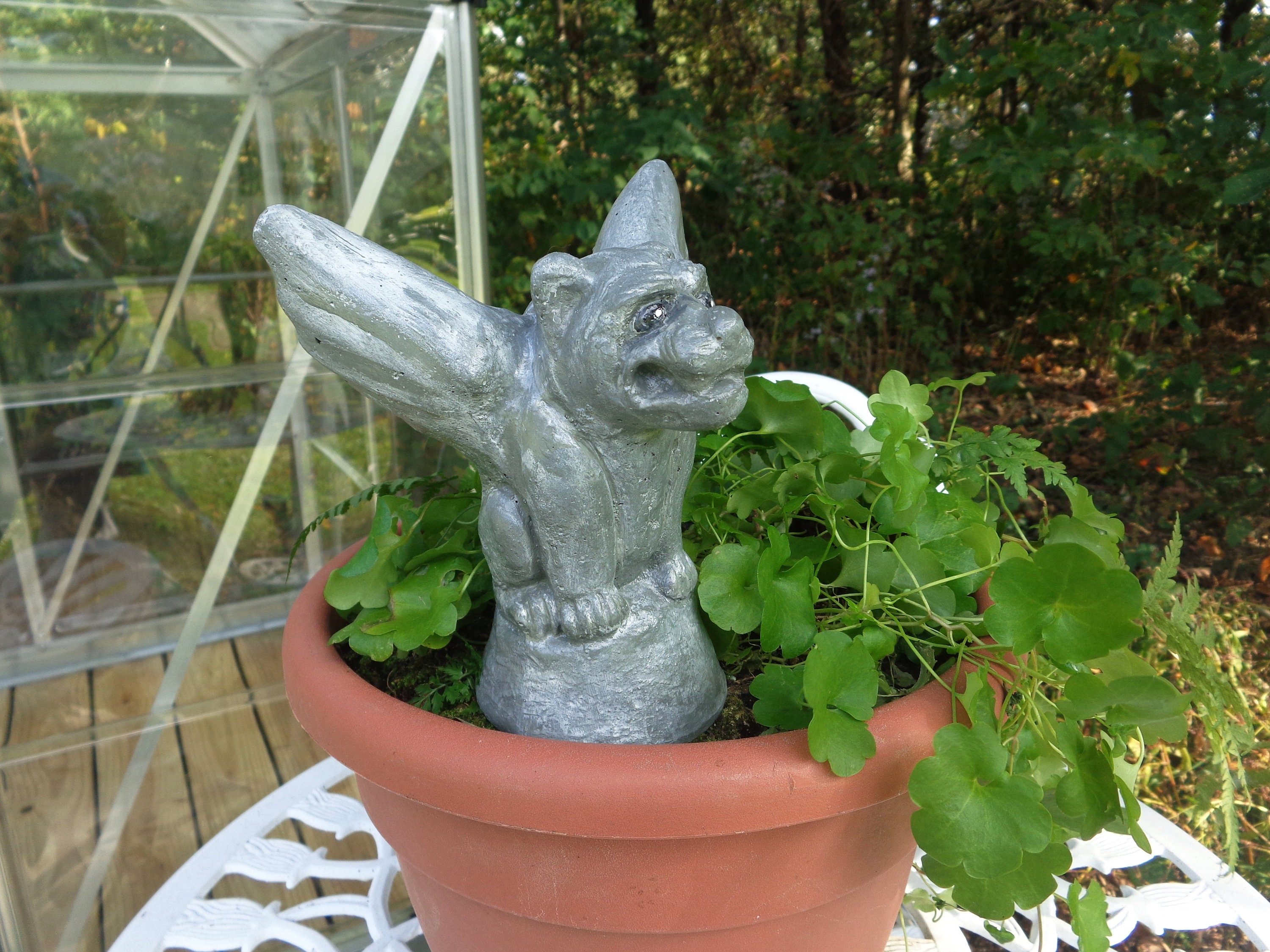 Small Concrete Gargoyle Statue Fairy Garden Miniatures - Etsy