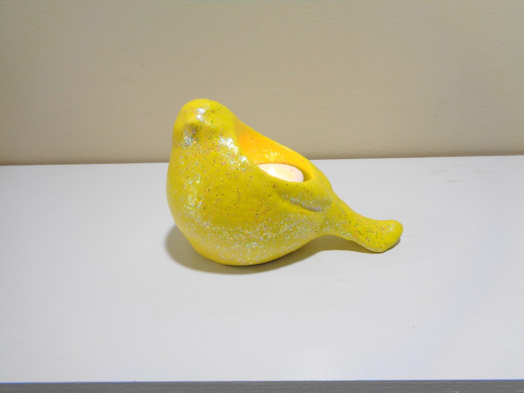Yellow Bird Yellow Bird Figurine Yellow Bird Candle - Etsy