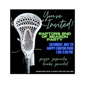 Lacrosse End of Season Party DIGITAL Invite - Etsy
