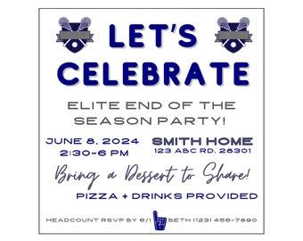 Printable Lacrosse Team End of Season Sports Banquet Invitation Canva ...