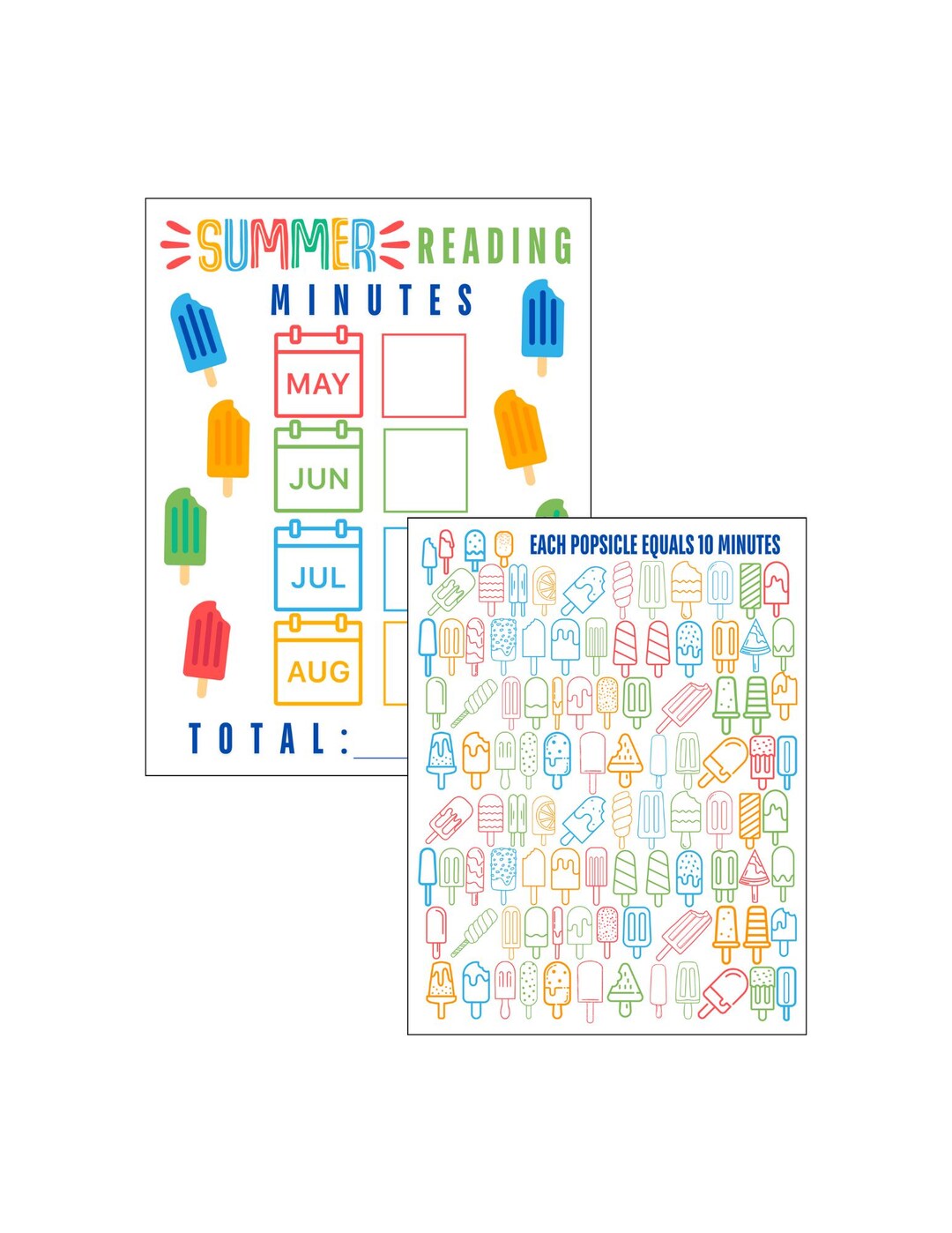 Summer Reading Minute Tracker *DIGITAL DOWNLOAD* - Etsy