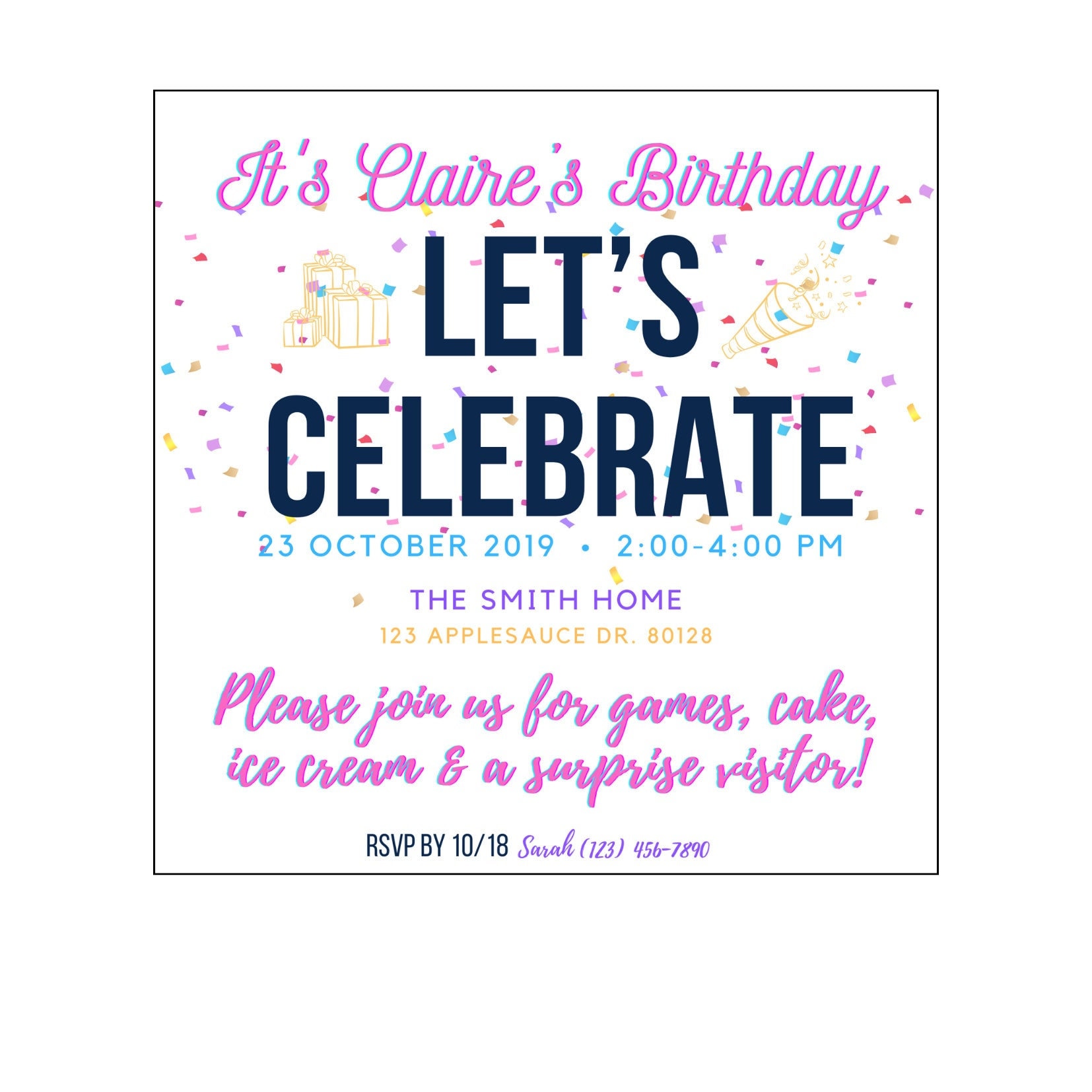 Personalized Birthday DIGITAL Invitation - Etsy