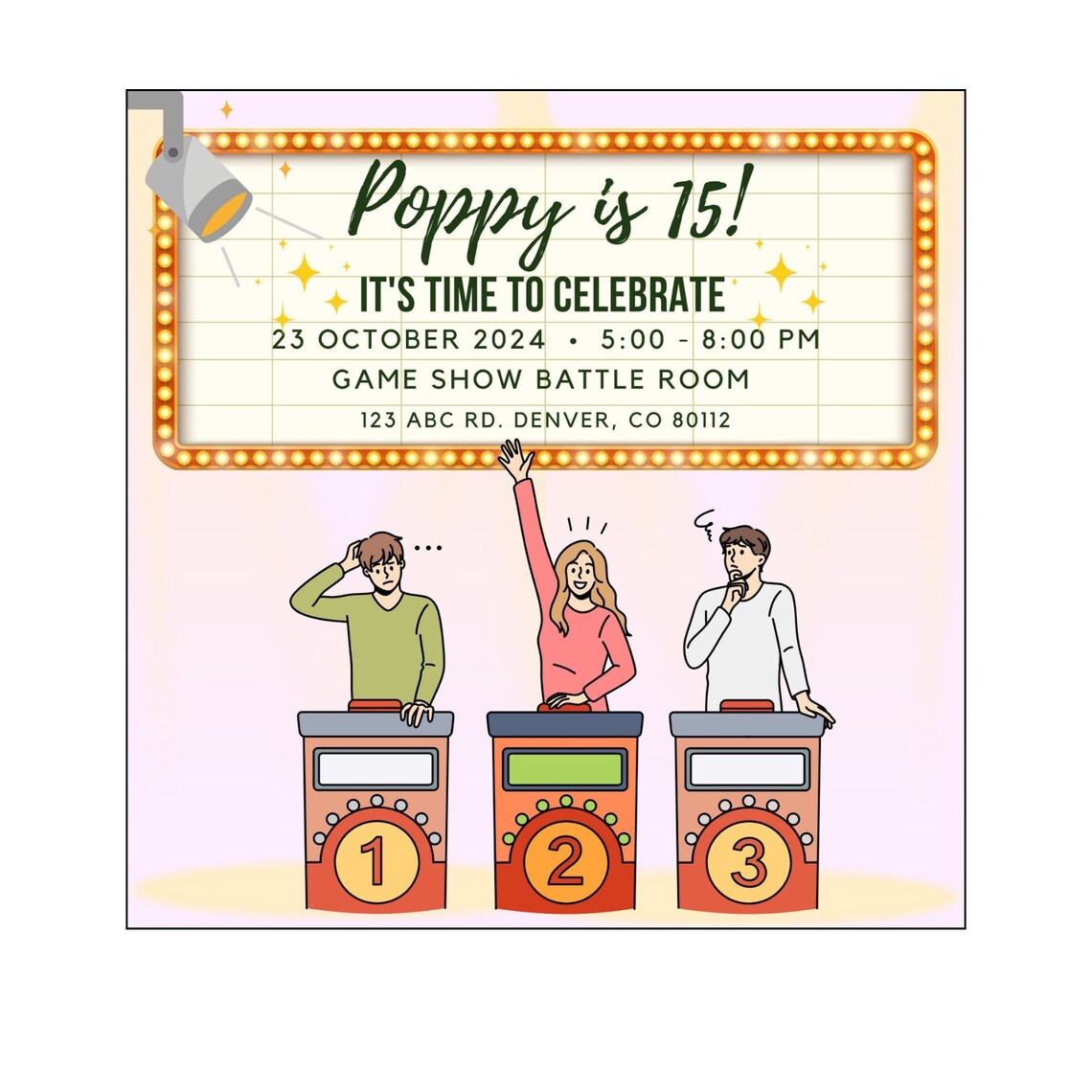 Custom Game Show Birthday *DIGITAL* Invitation - Etsy Canada