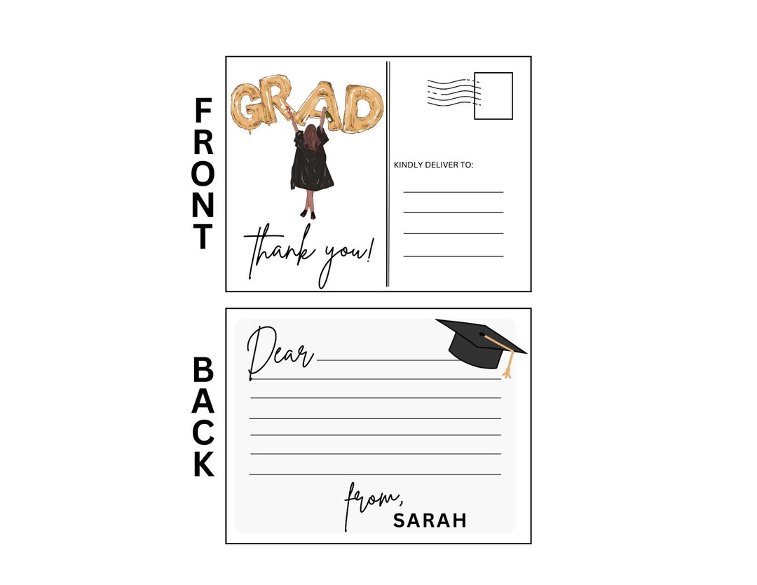 Graduation Thank You Card *DIGITAL DOWNLOAD* - Etsy