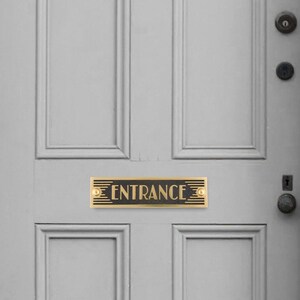 Entrance, Art Deco Sign | Unique Classic Sign | Restaurant, Office or ...