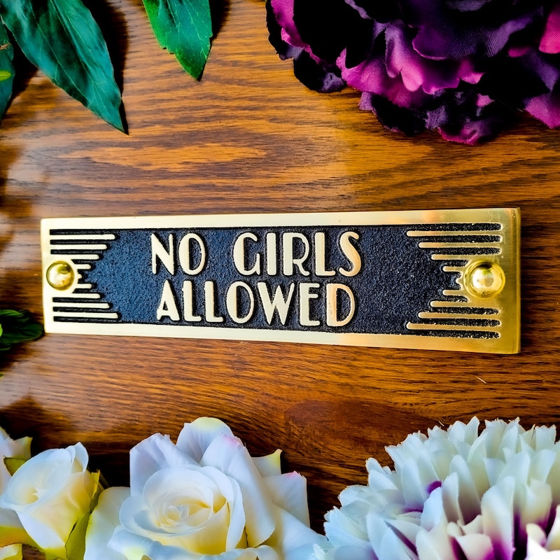 No Girls Allowed Sign - Etsy