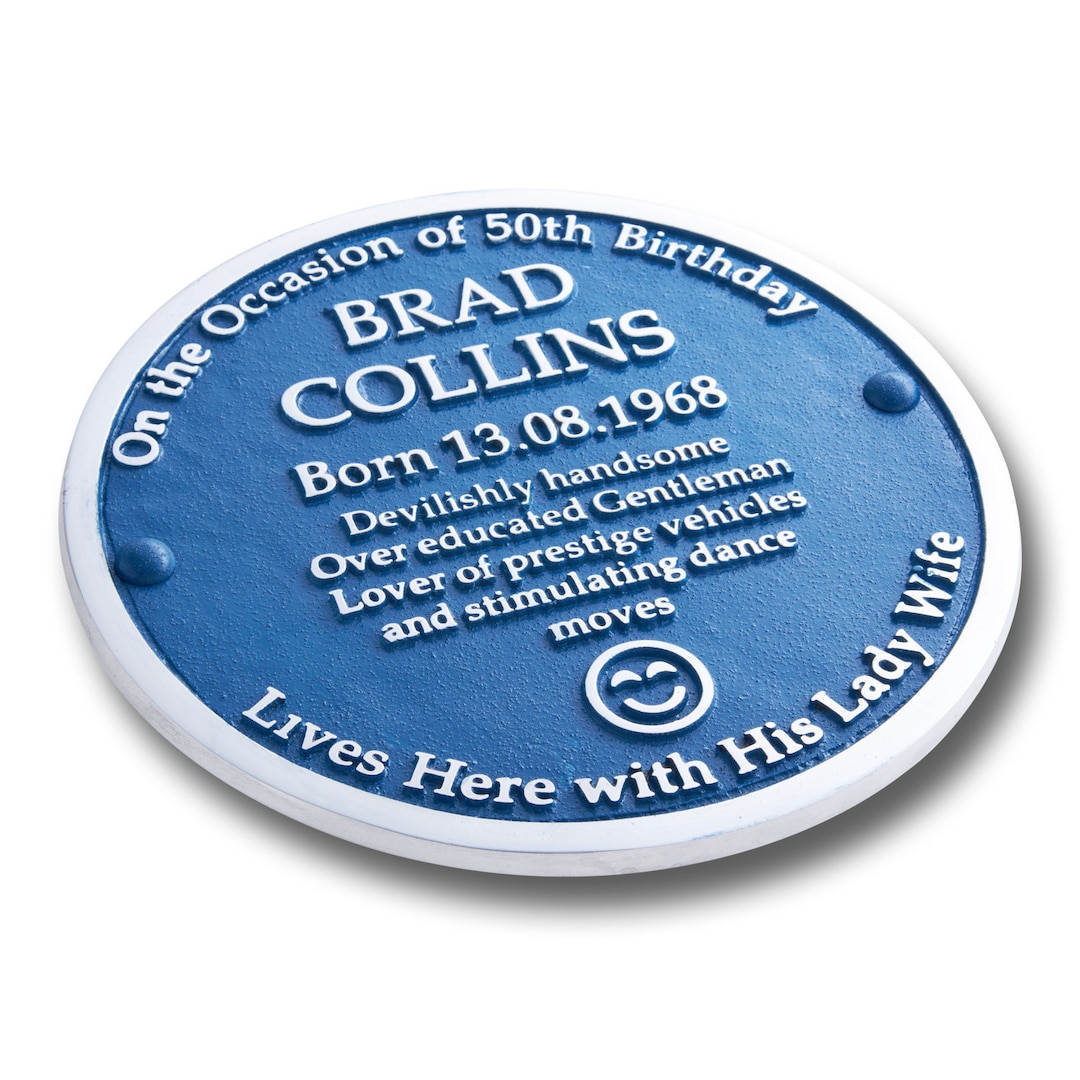 Personalized Fun Blue Plaque With Your Choice of Wording for - Etsy